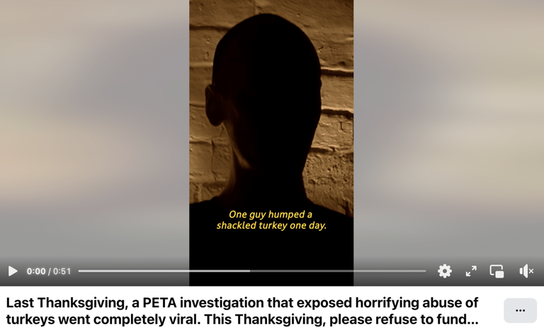 PETA's Horrific Video of Turkeys Sexually Abused Resurfaces As ...