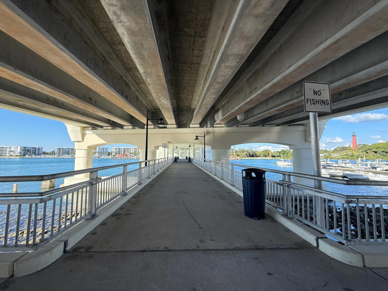 There is a new pedestrian bridge under the U.S. 1 bridge in Jupiter