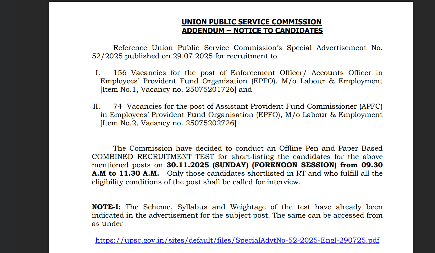 UPSC EPFO admit card: When will it be out?