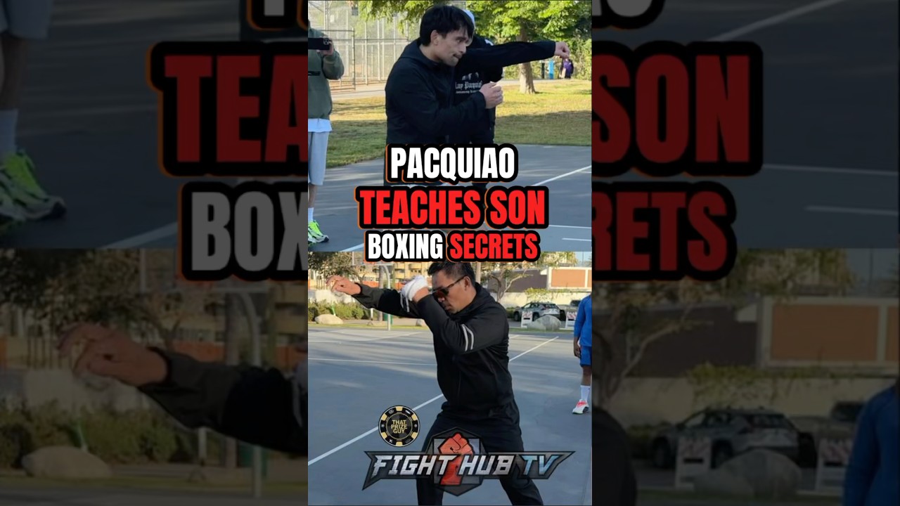 Pacquiao teaches BOXING SECRETS to son for his PRO DEBUT!