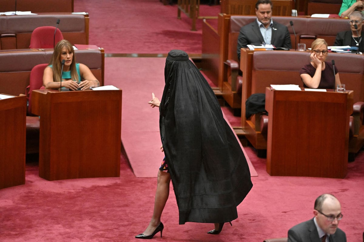 Australian Senate suspended as far-right politician wears burqa