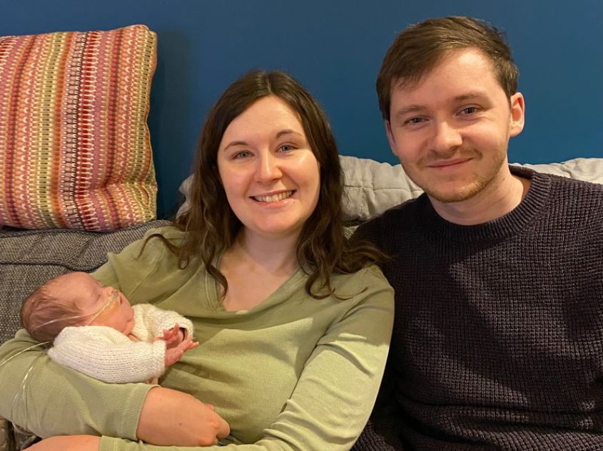 Baby born so early her eyes were sealed shut defies odds to survive