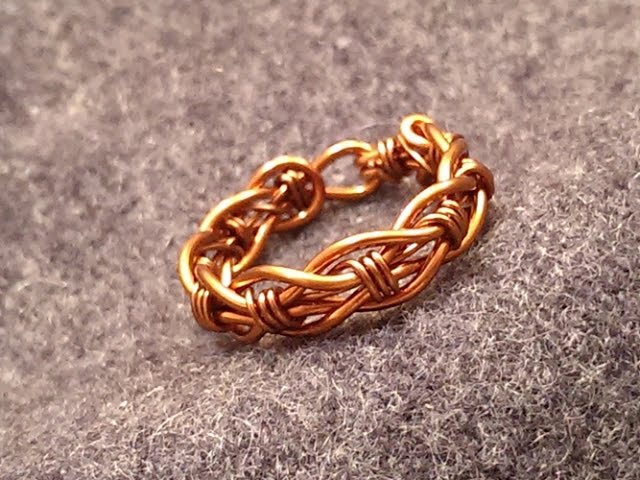 Twisted unisex ring - How to make copper wire jewelry 72
