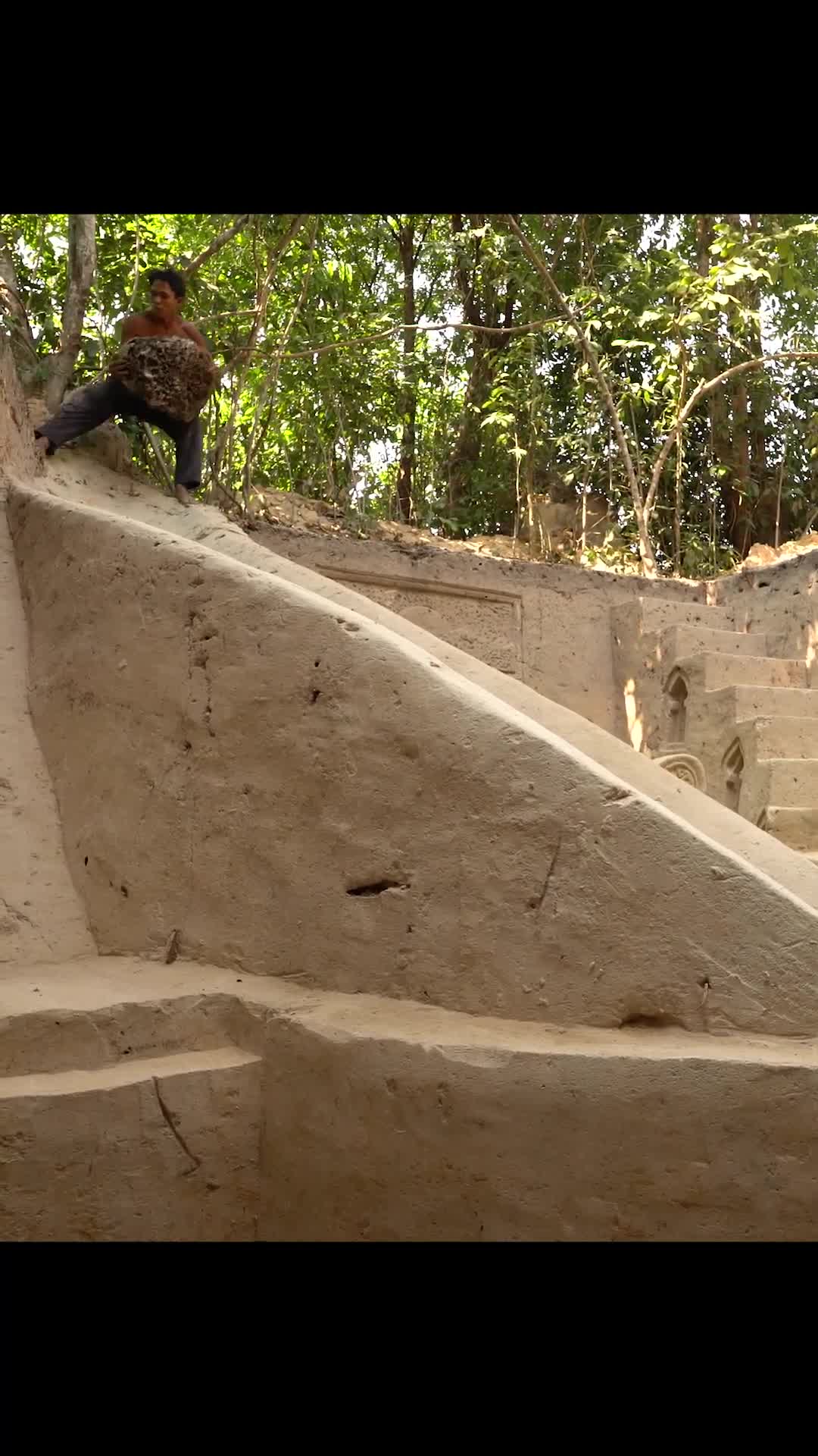 Building underground water slide room