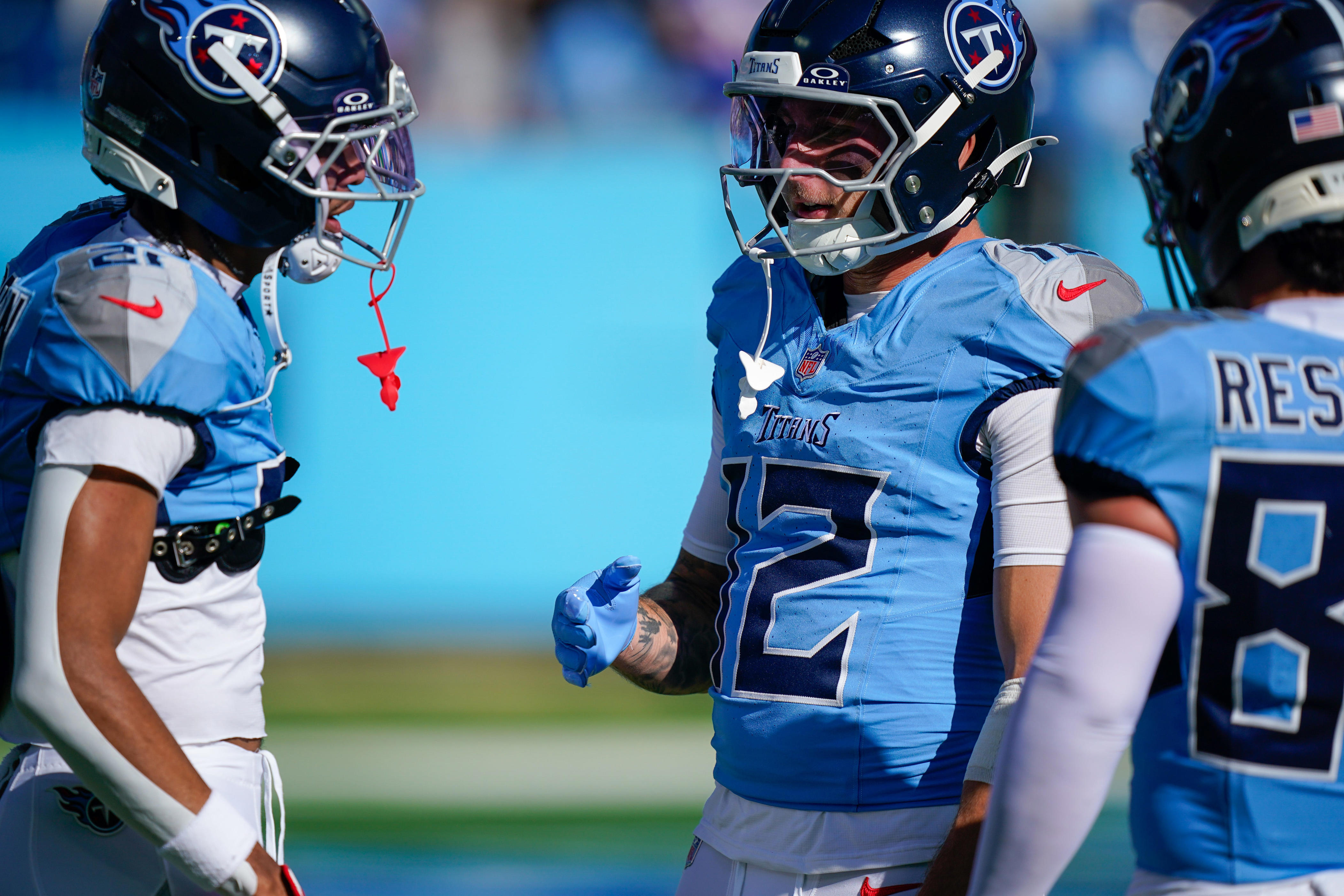 Watch: Tennessee Titans' Xavier Restrepo surprise flag football team