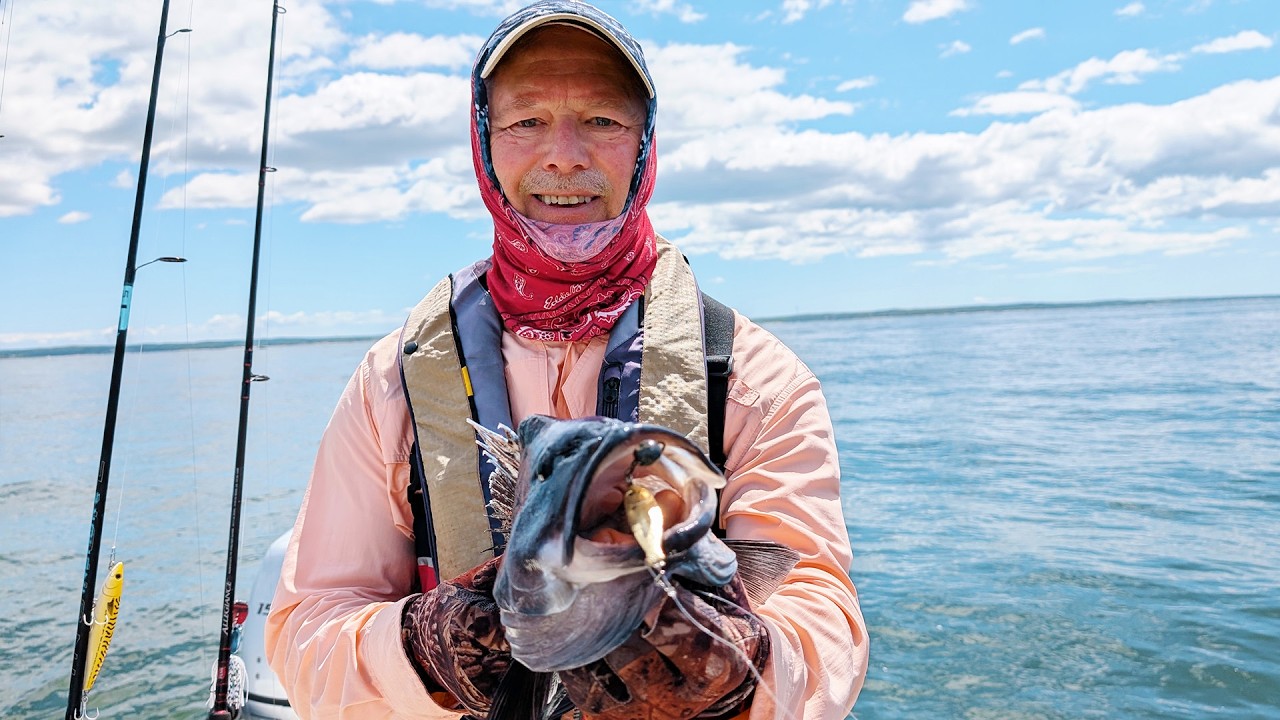 Salt water fishing using 3 different lures