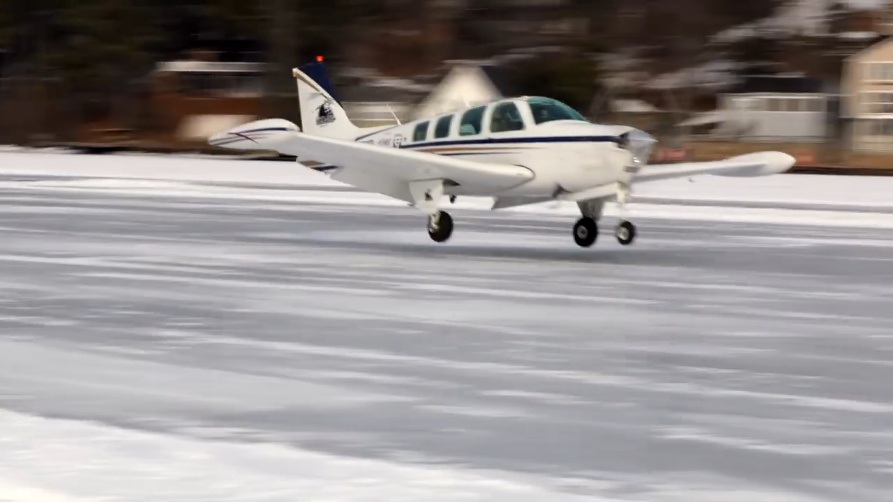 Watch How This Pilot Lands on a Frozen Lake