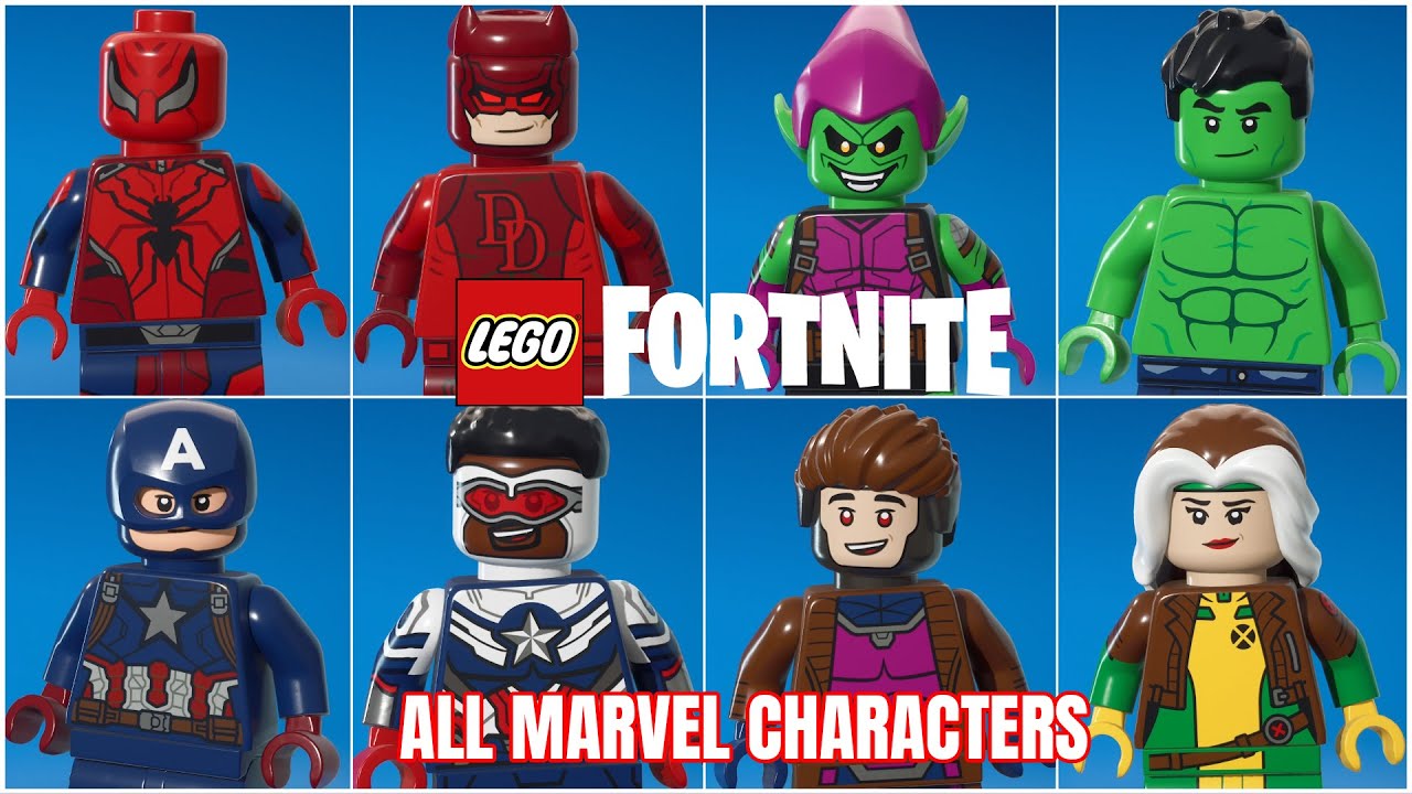 All LEGO Fortnite Marvel characters