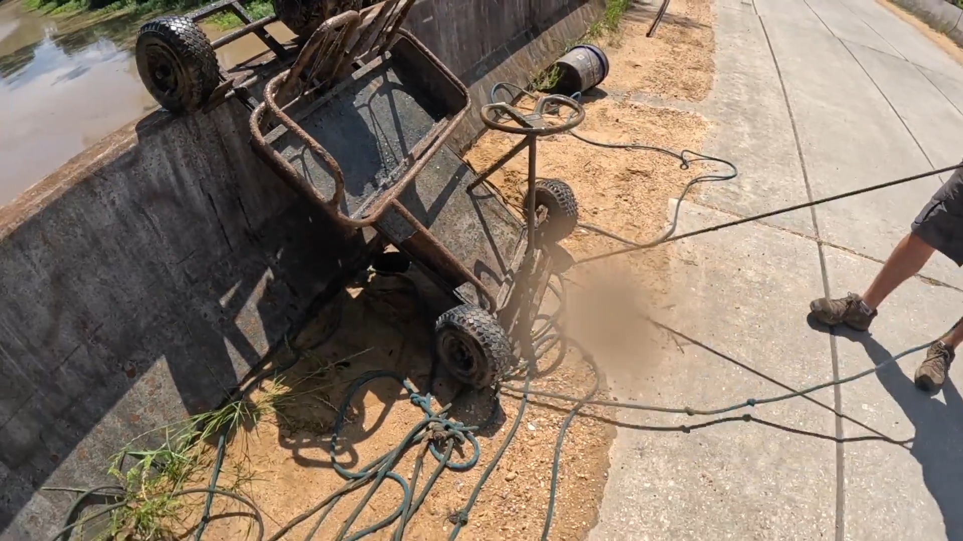 That Moment the Frame Broke the Surface… And We Realized It Was a Go-Kart