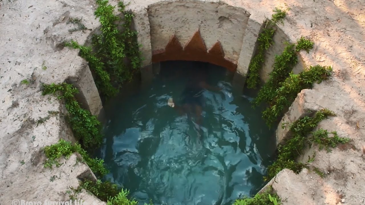 Building a secret underground water park with DIY jungle pool!