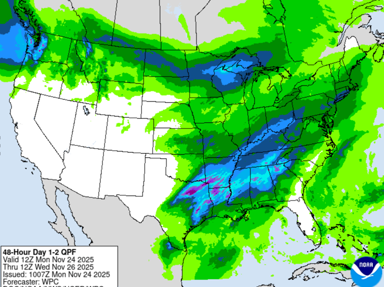 Flood watches, winter storm advisories active across US