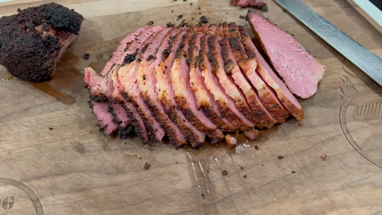 Ninja Woodfire Grill smoked corned beef brisket!