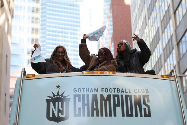 Gotham FC celebrates NWSL championship in NYC with parade and keys to ...