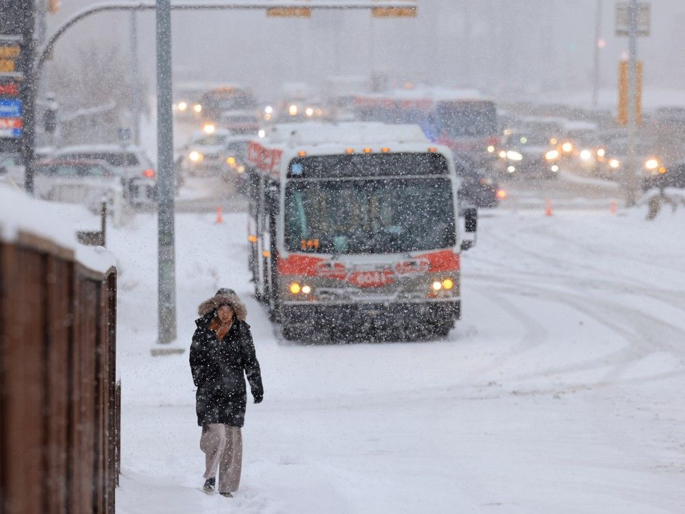 Flights delayed, dozens of collisions and Calgary Transit routes ...