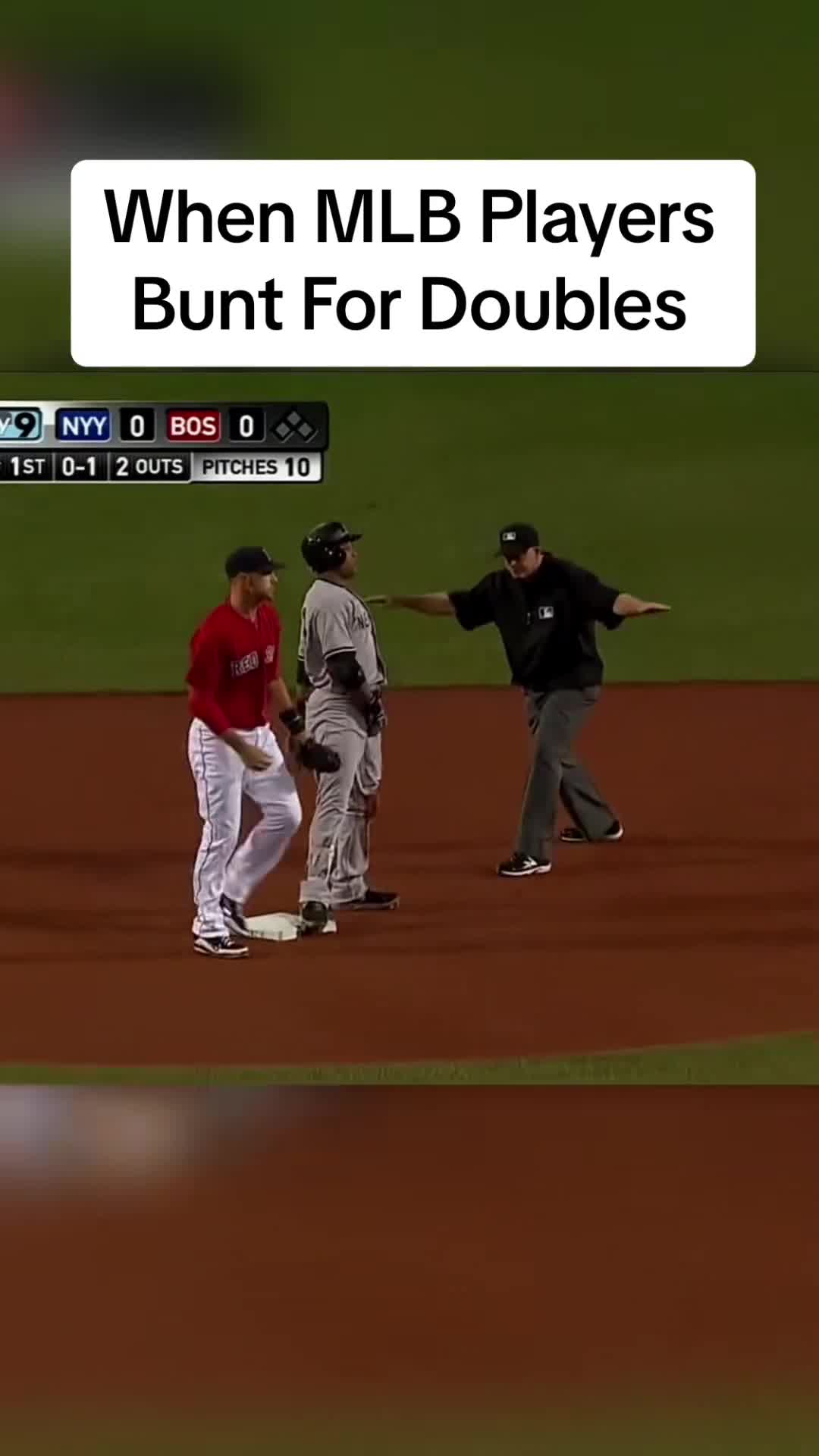 Imagine getting an extra base hit…on a bunt 💀 #M#MLBb#baseballm#mlbti...