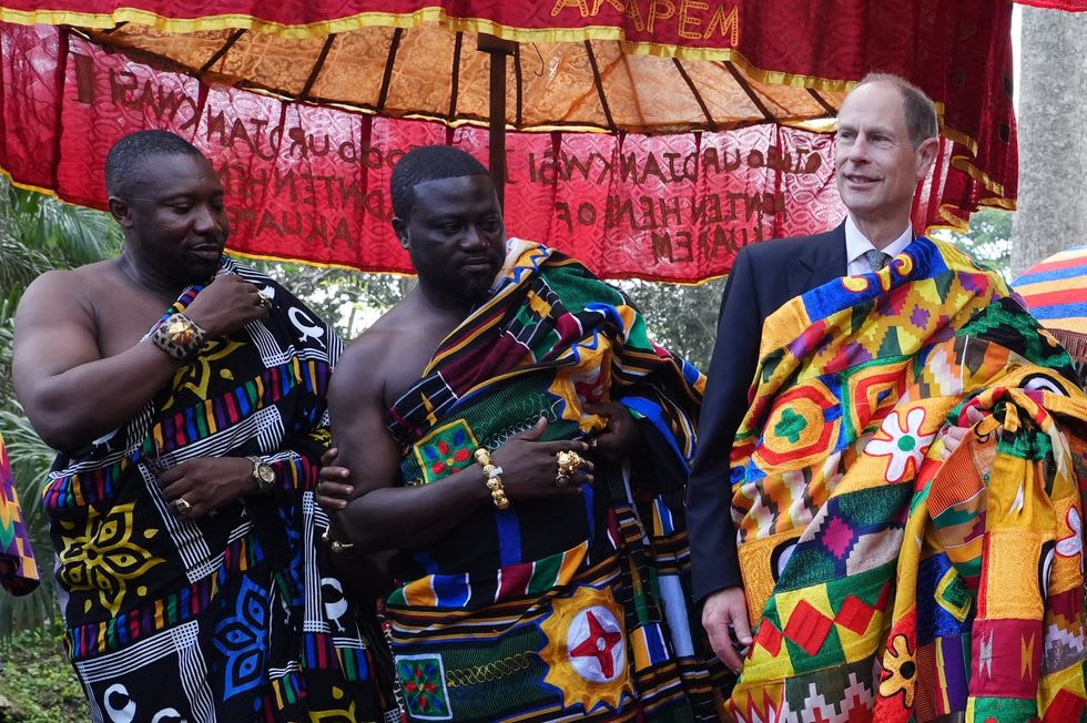 Prince Edward dons local garments to meet young people in Ghana