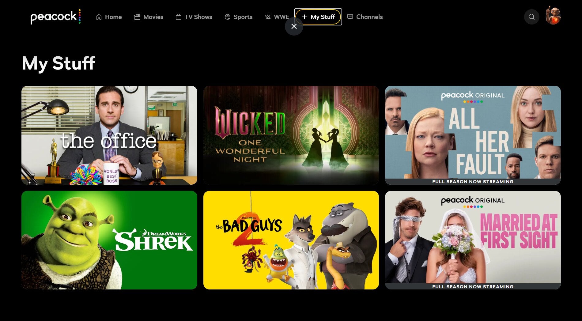 How to use the My Stuff feature on Peacock