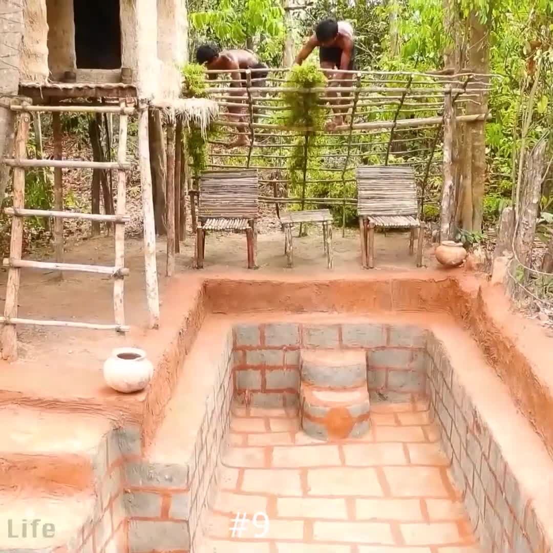 How did he build this amazing pool?