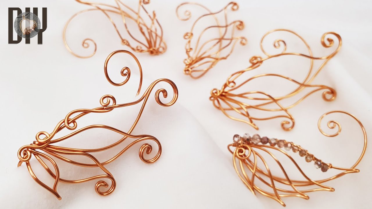 Angel wings | Fairy wings | Earcuff | Elf ear | Wire jewelry | Simple ...