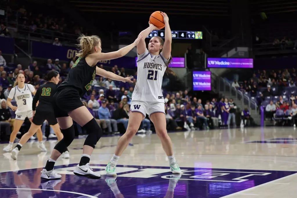 Washington women's basketball paced by talented freshman in 71-39 win