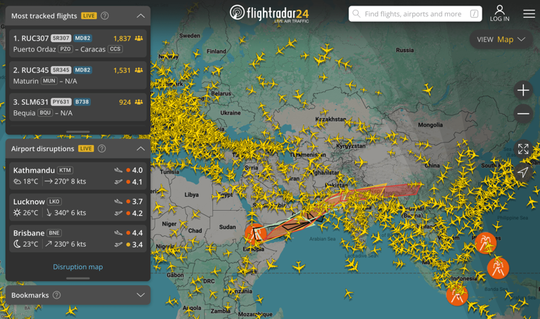 Dormant Ethiopian volcano erupts after 10,000 years