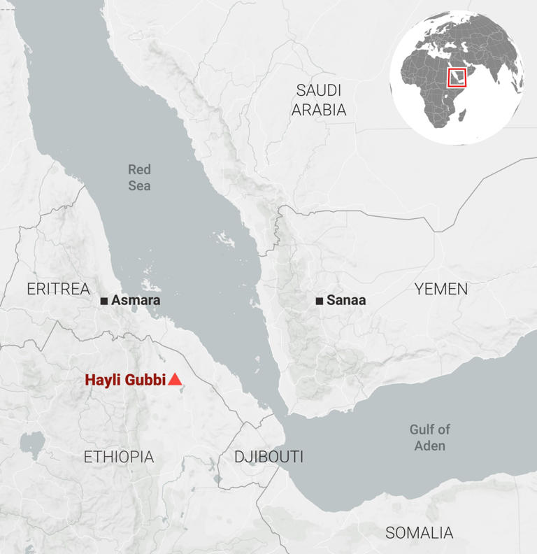 Dormant Ethiopian volcano erupts after 10,000 years