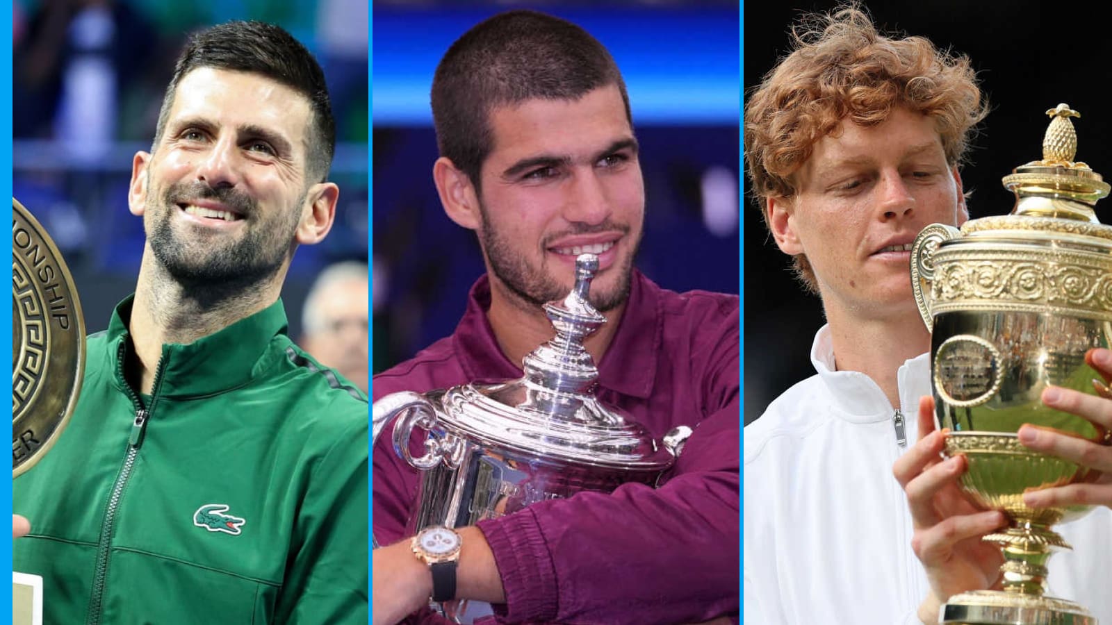 What win rate did Carlos Alcaraz, Jannik Sinner, Novak Djokovic & other ...