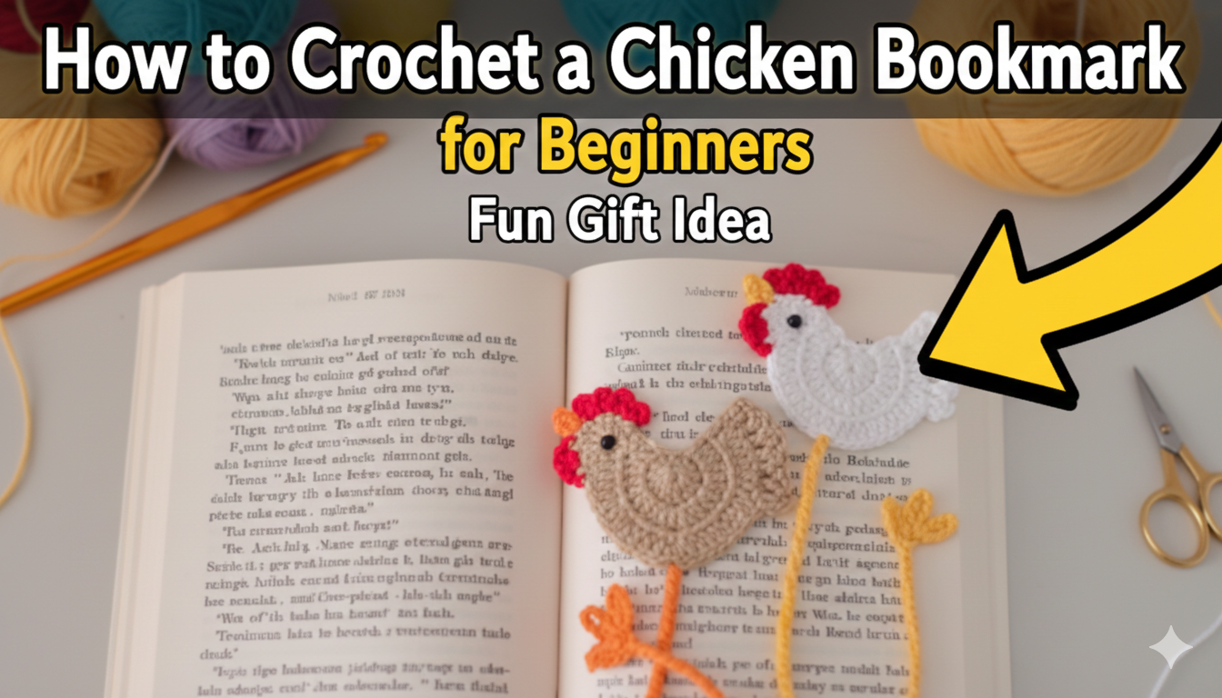 How to Crochet a Chicken Bookmark for Beginners – Fun Gift Idea