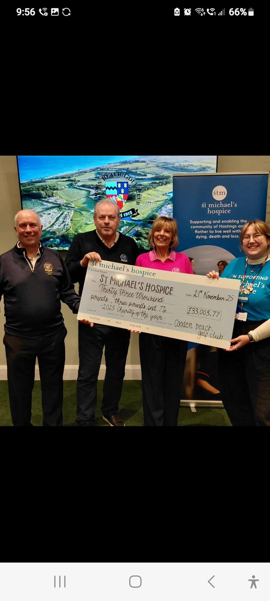 Cooden Beach Golf Club Captains raise an amazing £33,000 for St ...