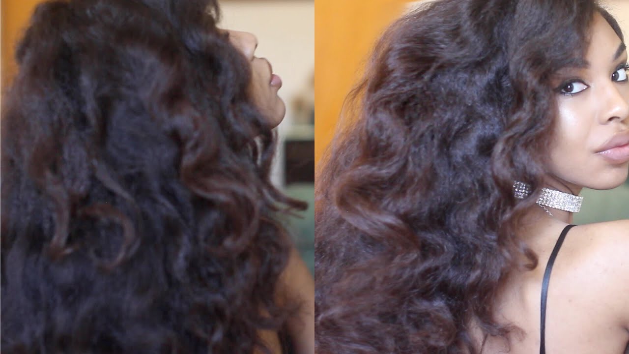 Bantu knot out tutorial: Voluminous wavy hair on stretched natural hair!