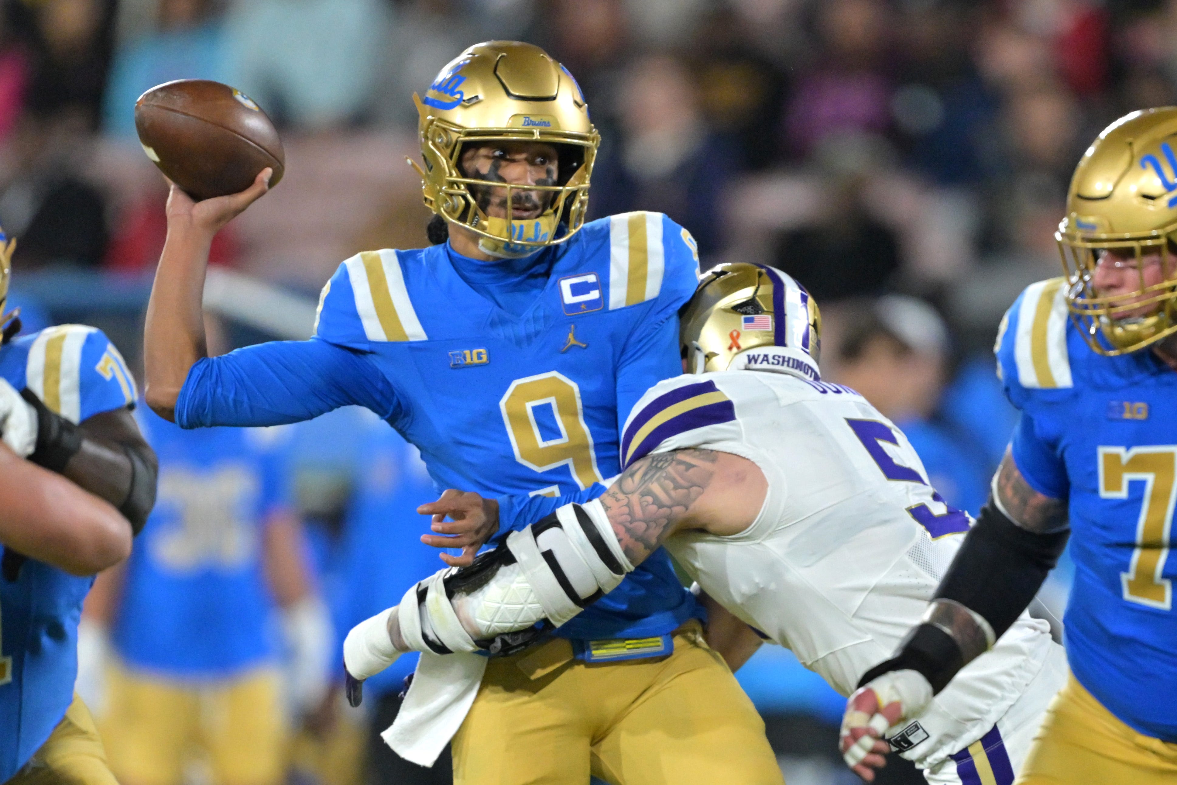Quarterback Nico Iamaleava speaks on his return to UCLA Bruins