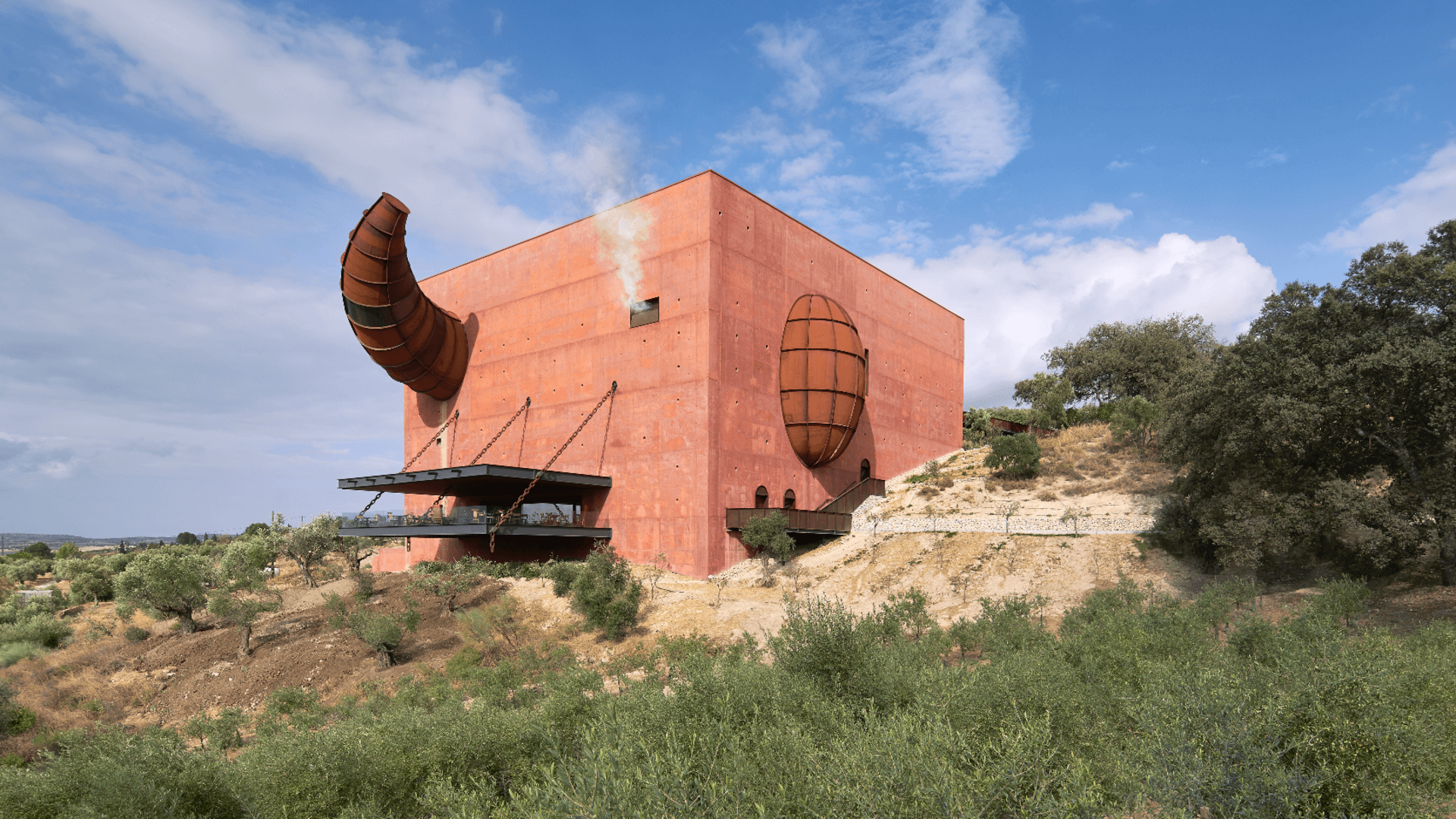 In Andalusia, Philippe Starck designed an olive oil mill as a ...