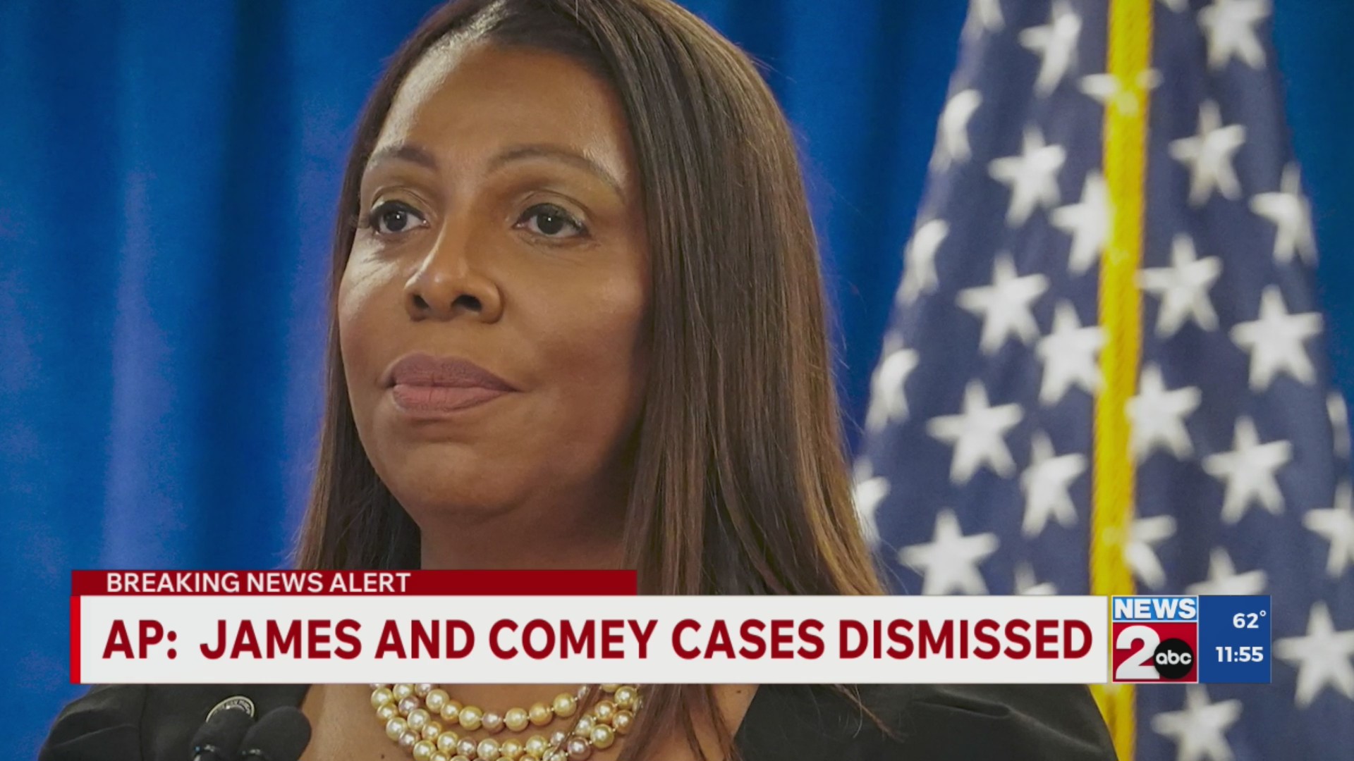 AP: James and Comey cases dismissed