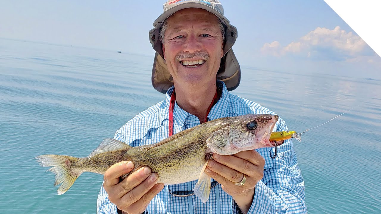 In-line trolling technique for catching walleye