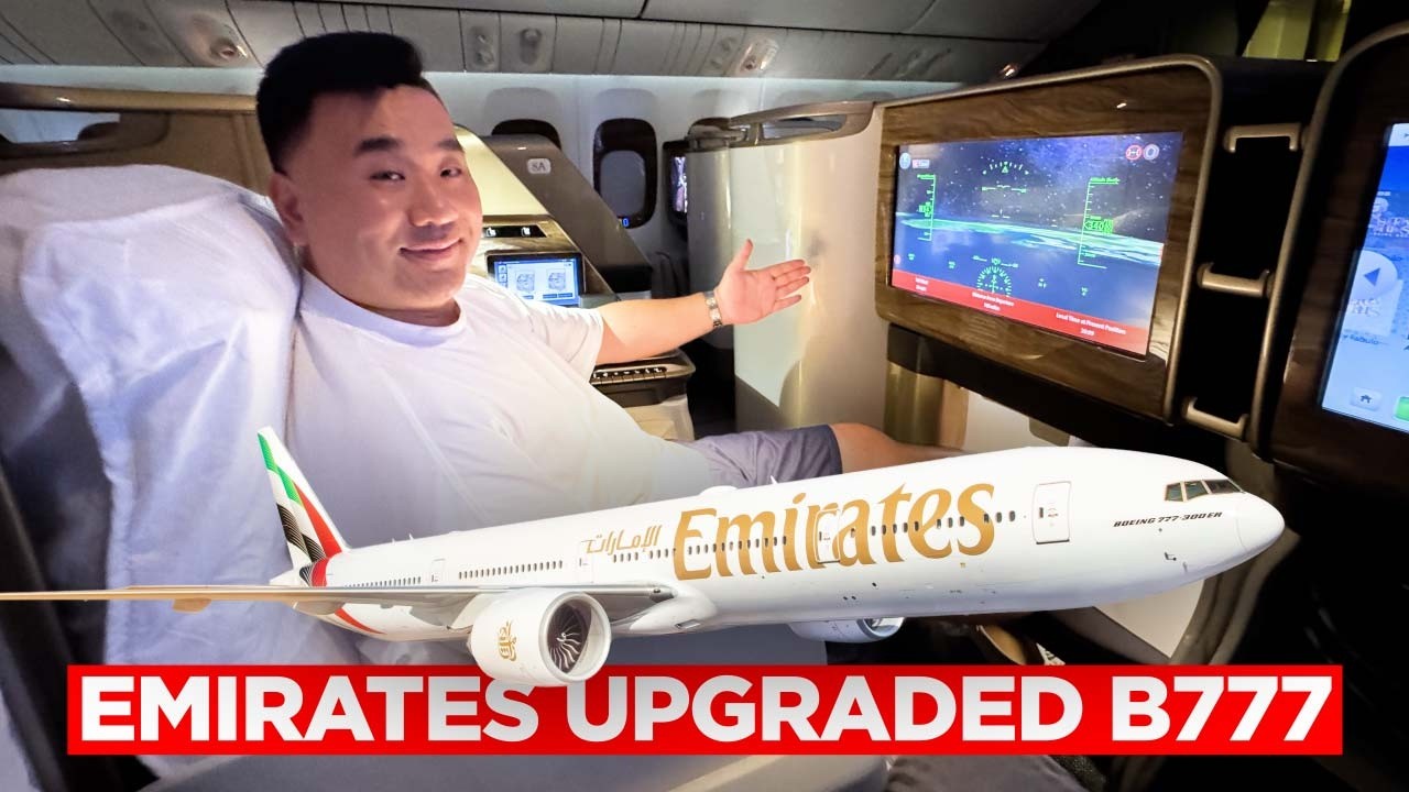 Emirates upgraded B777 business class: Full flight experience