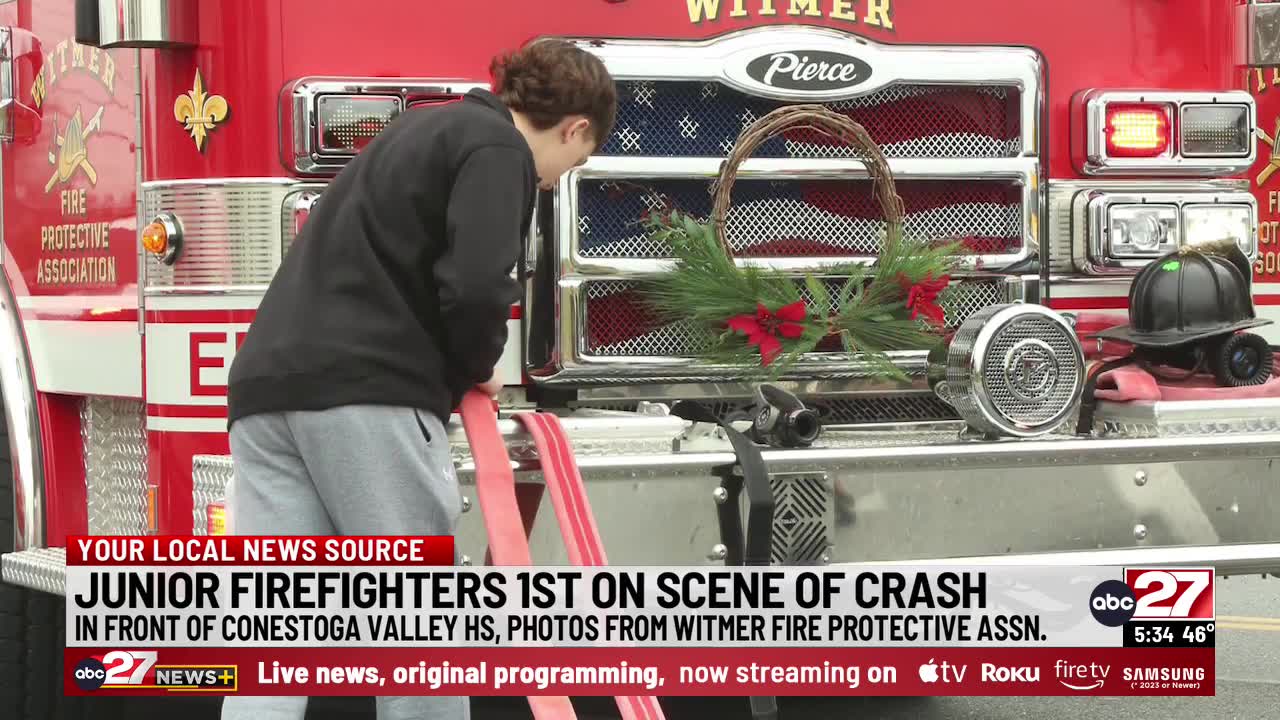 Junior firefighters jump into action after Lancaster County crash