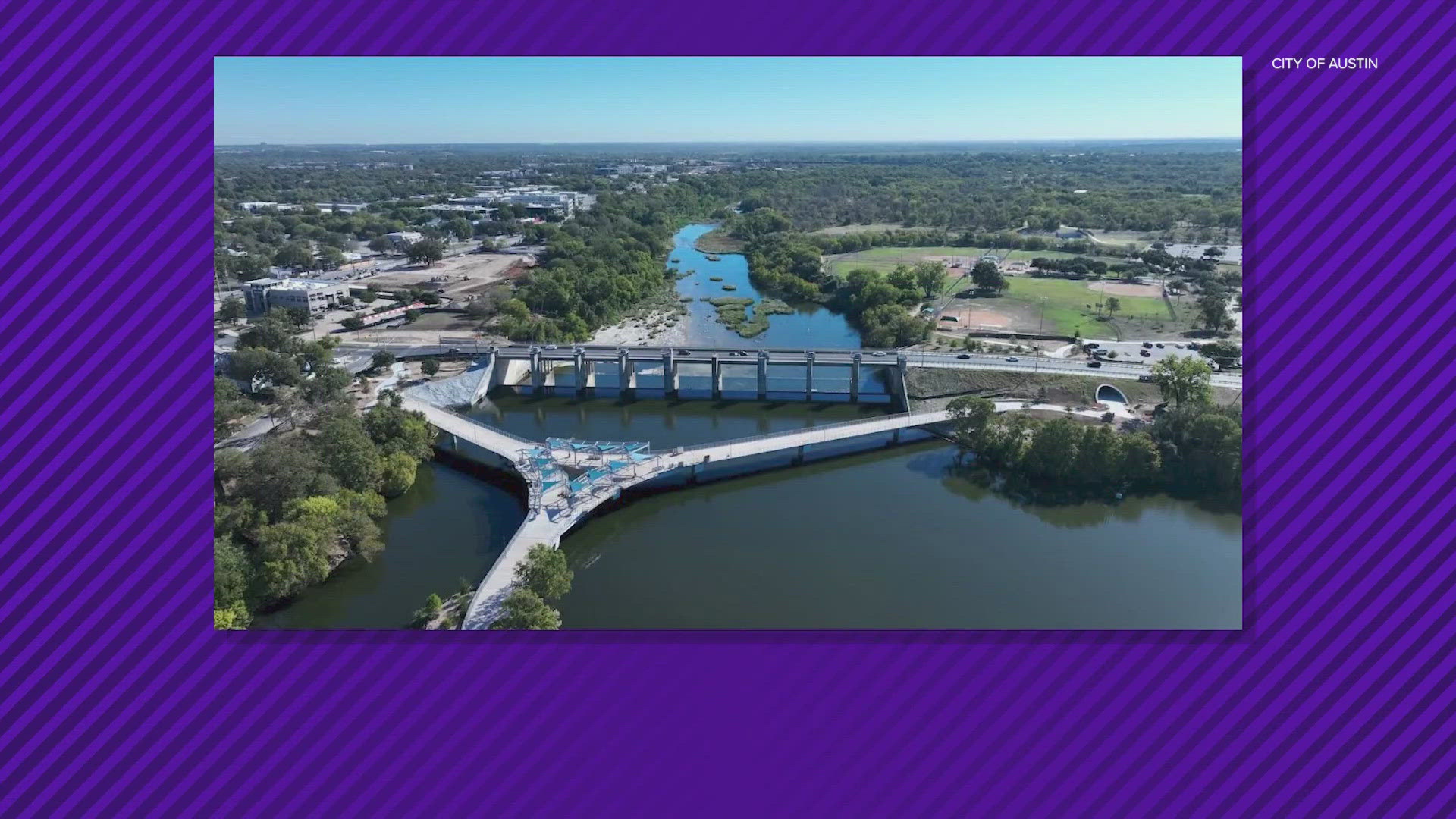 'Wishbone Bridge' at Longhorn Dam almost complete
