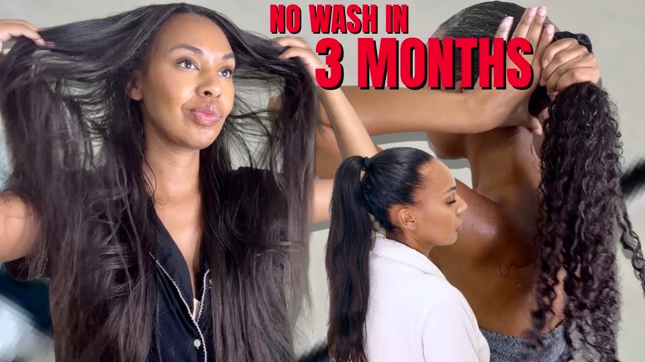 Washing my butt length hair for the first time in 90 days