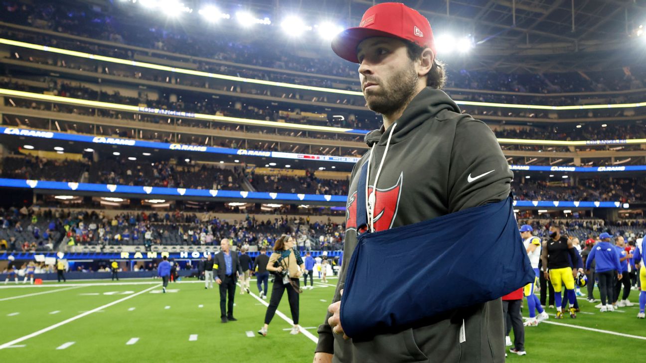 Sources: MRI for Buccaneers' Mayfield shows low-grade sprain
