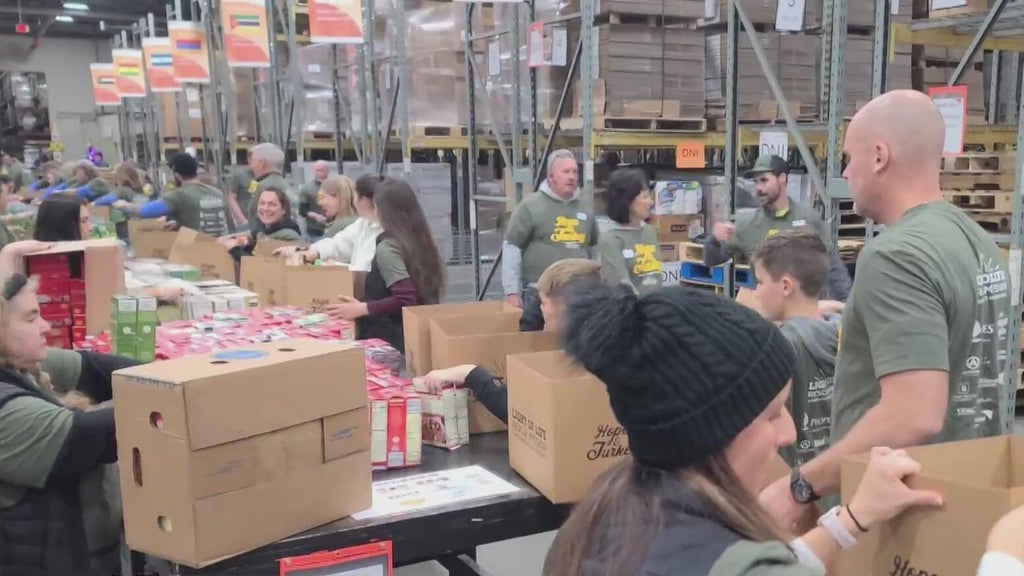 Volunteers pack meals to feed about 22,000 Pittsburghers