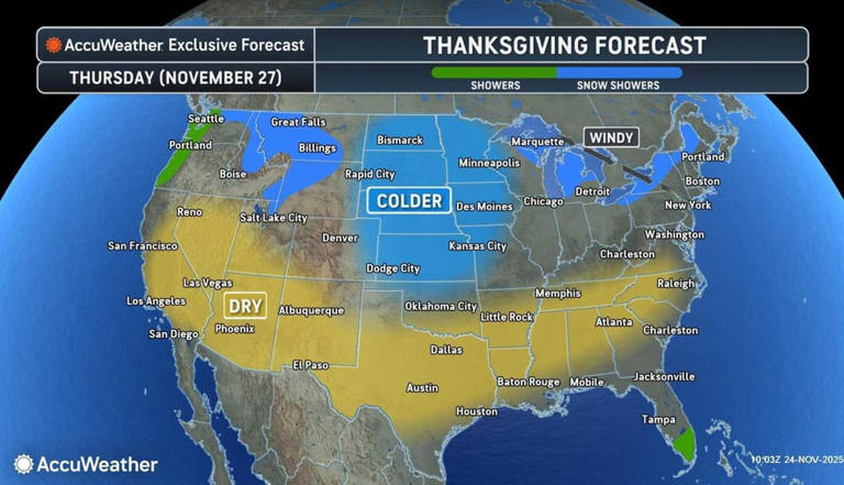 Cross-Country Storm Will Start Active Thanksgiving Week Weather-Wise ...