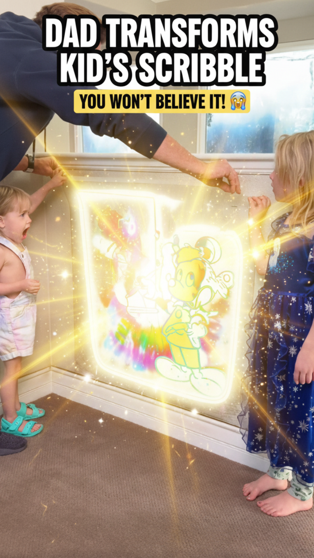 Dad Transforms Kid’s Scribble into a Stunning Work of Art!