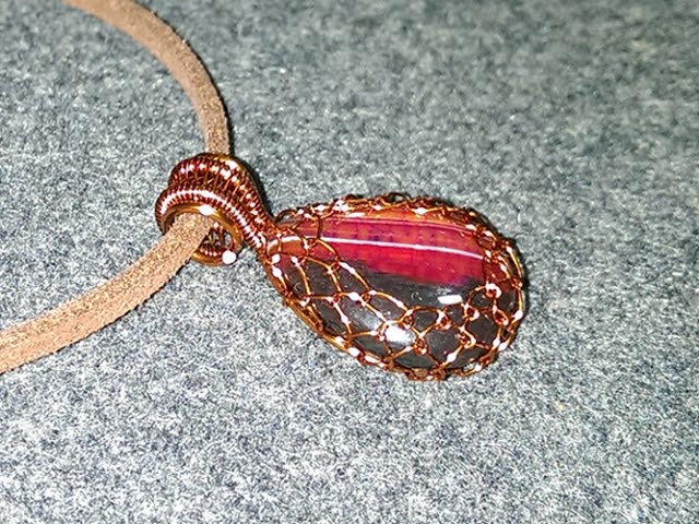 Basic pendant with stone without holes - Wire wrap stones 25