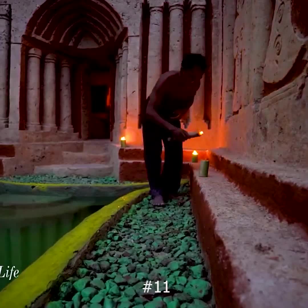 90 days building underground swimming pool and underground mansion