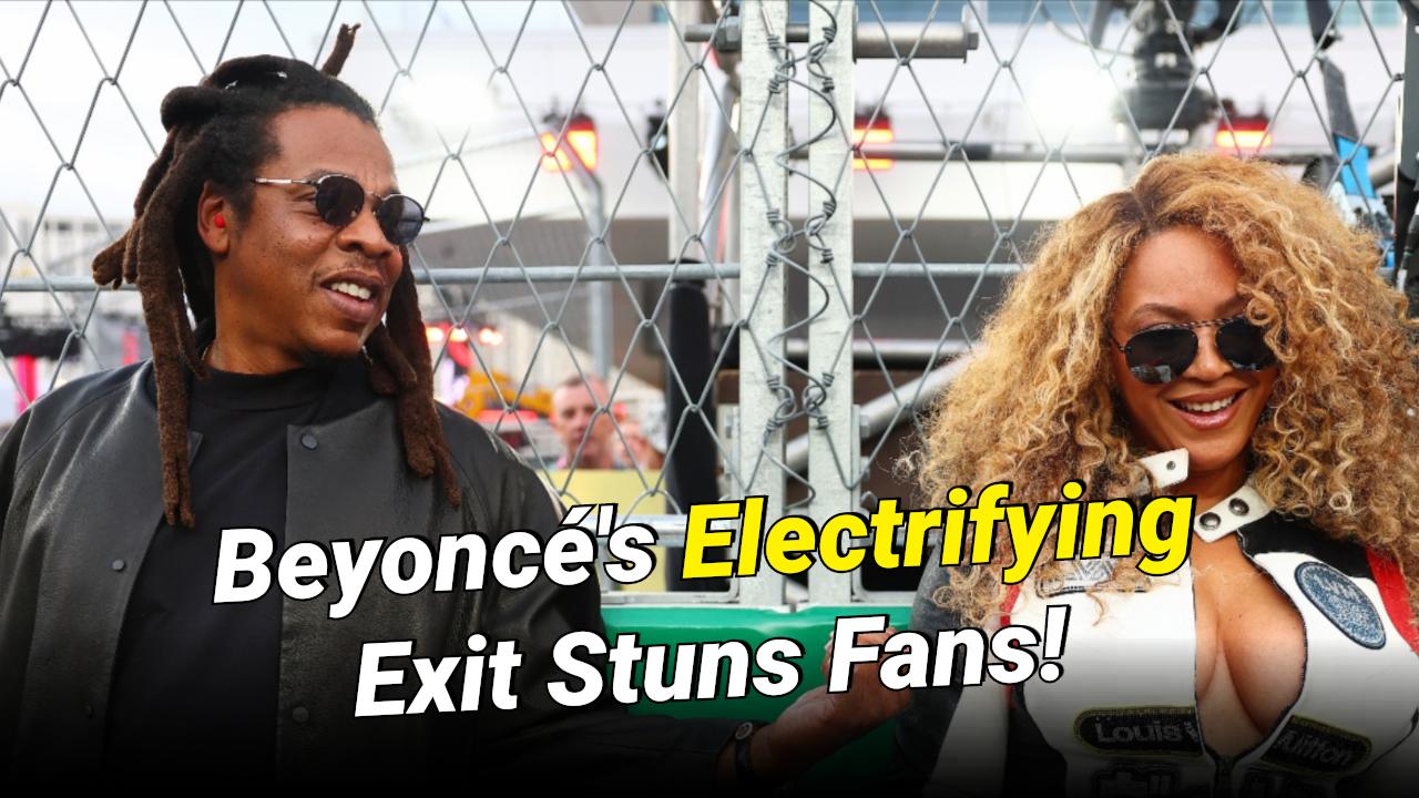 Beyoncé steps out of Lewis Hamilton’s race car ecstatic while Jay-Z ...