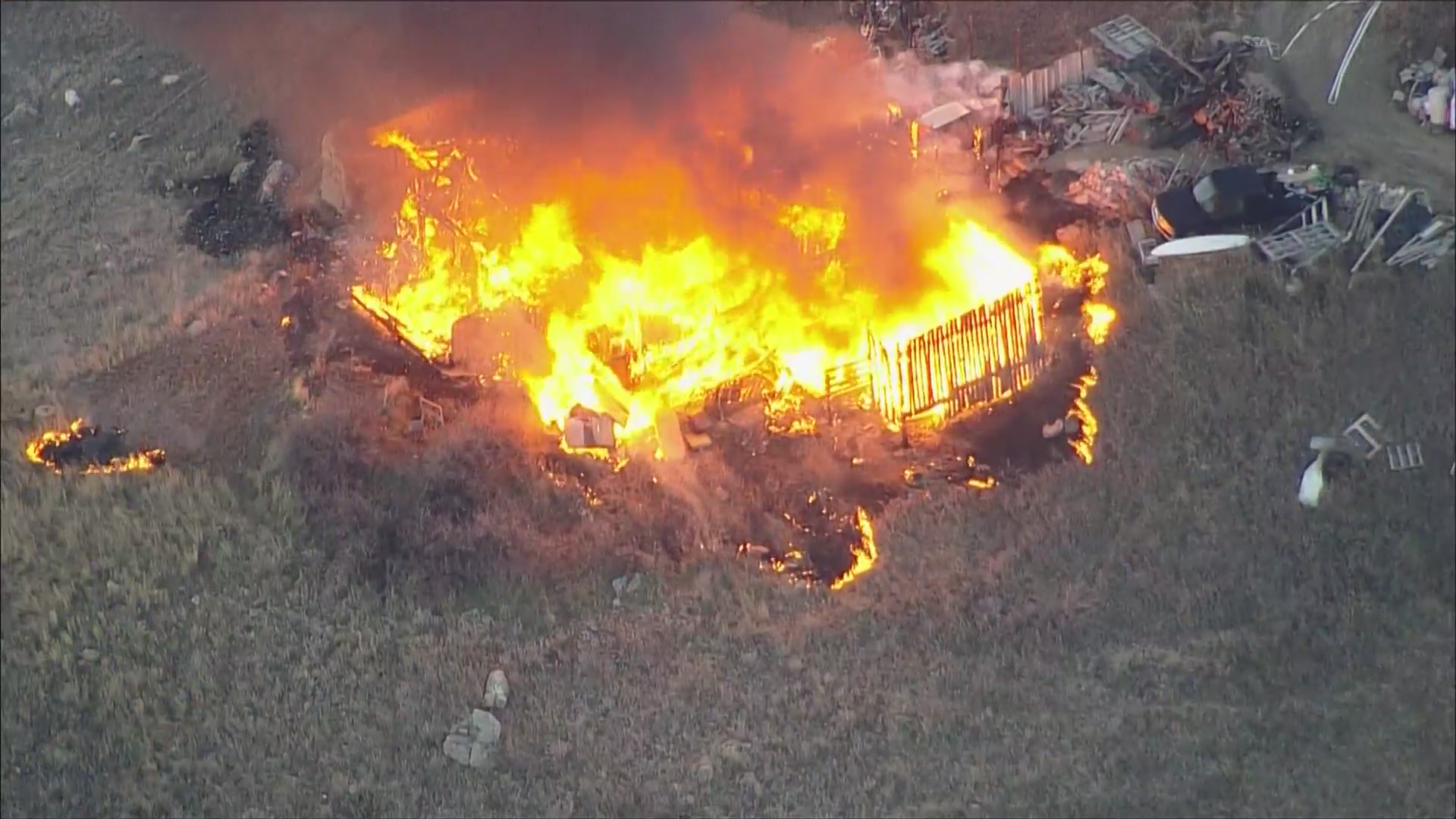 Larimer County house fire underway after blaze extinguished