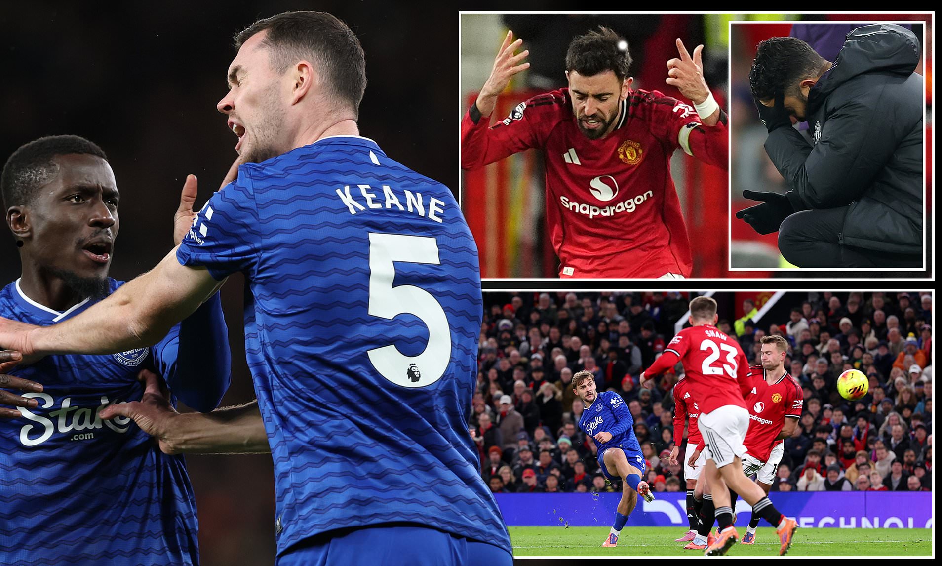 Man United 0-1 Everton: 10-man Toffees win despite Idrissa Gueye's red ...