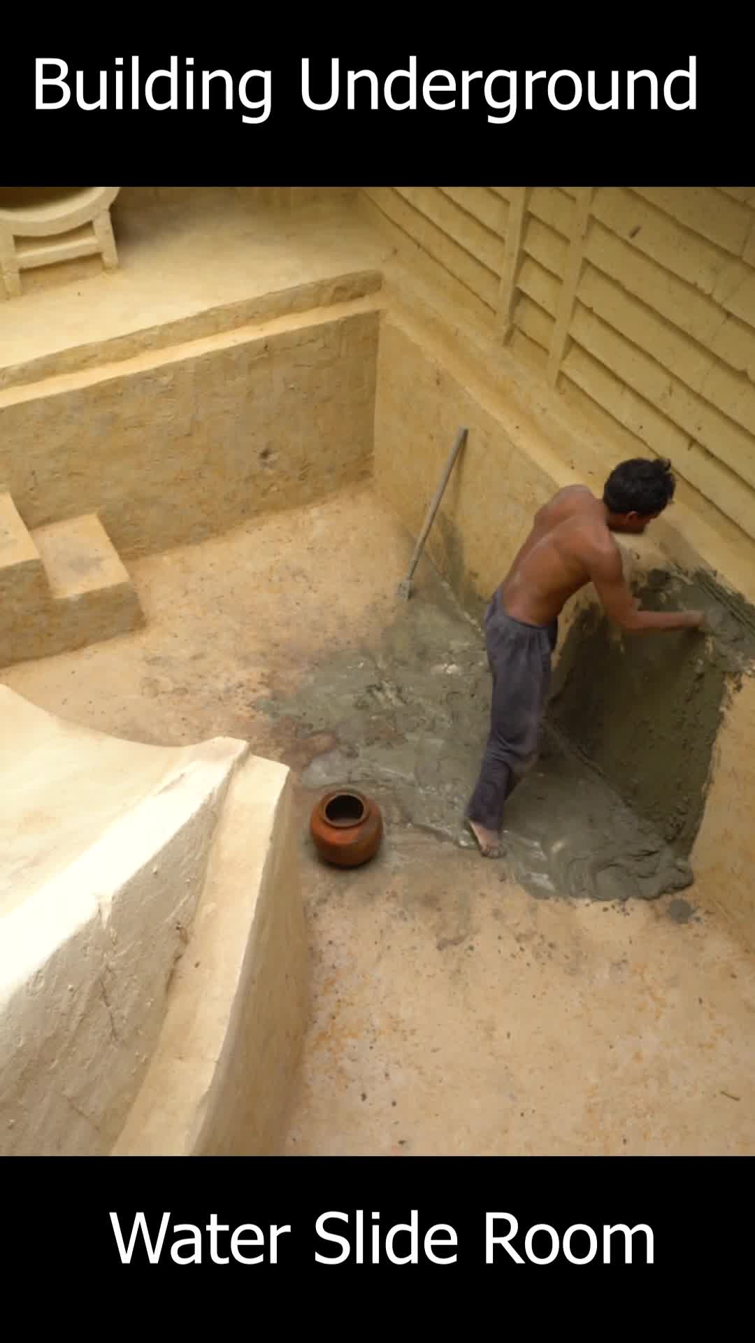 Building underground water slide room