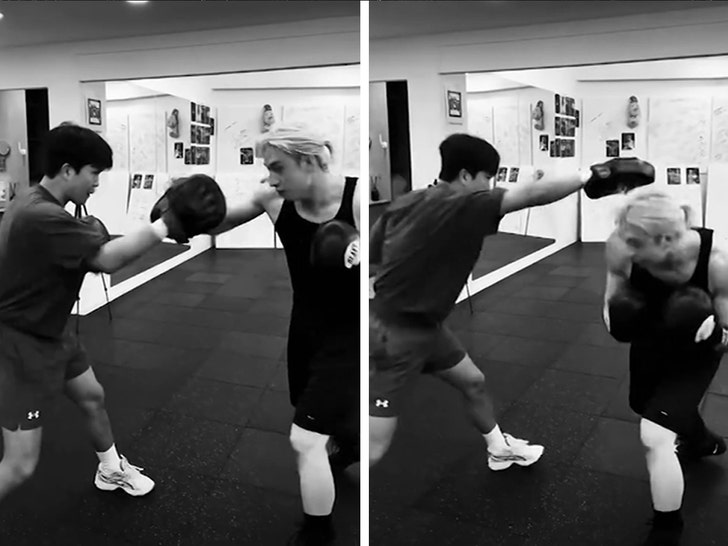 Stray Kids' Bang Chan Puts Boxing Skills On Display In Training Session