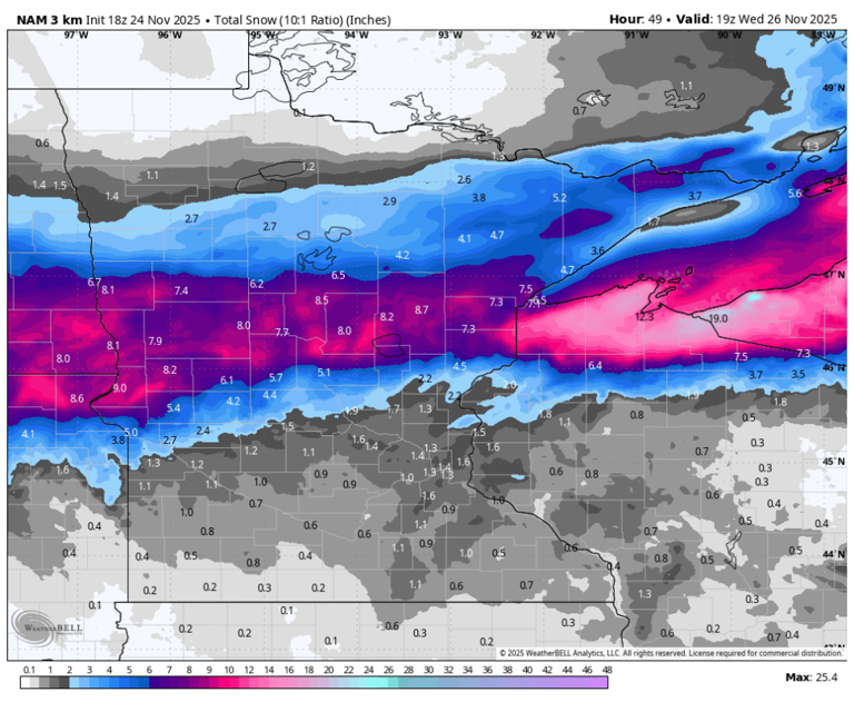 Winter storm warning issued as heavy snow hits Minnesota two days ...